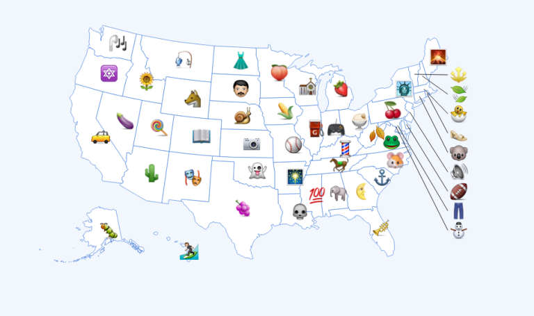 Emojis Are Ranked By Their Popularity In Each State In A New Study ...
