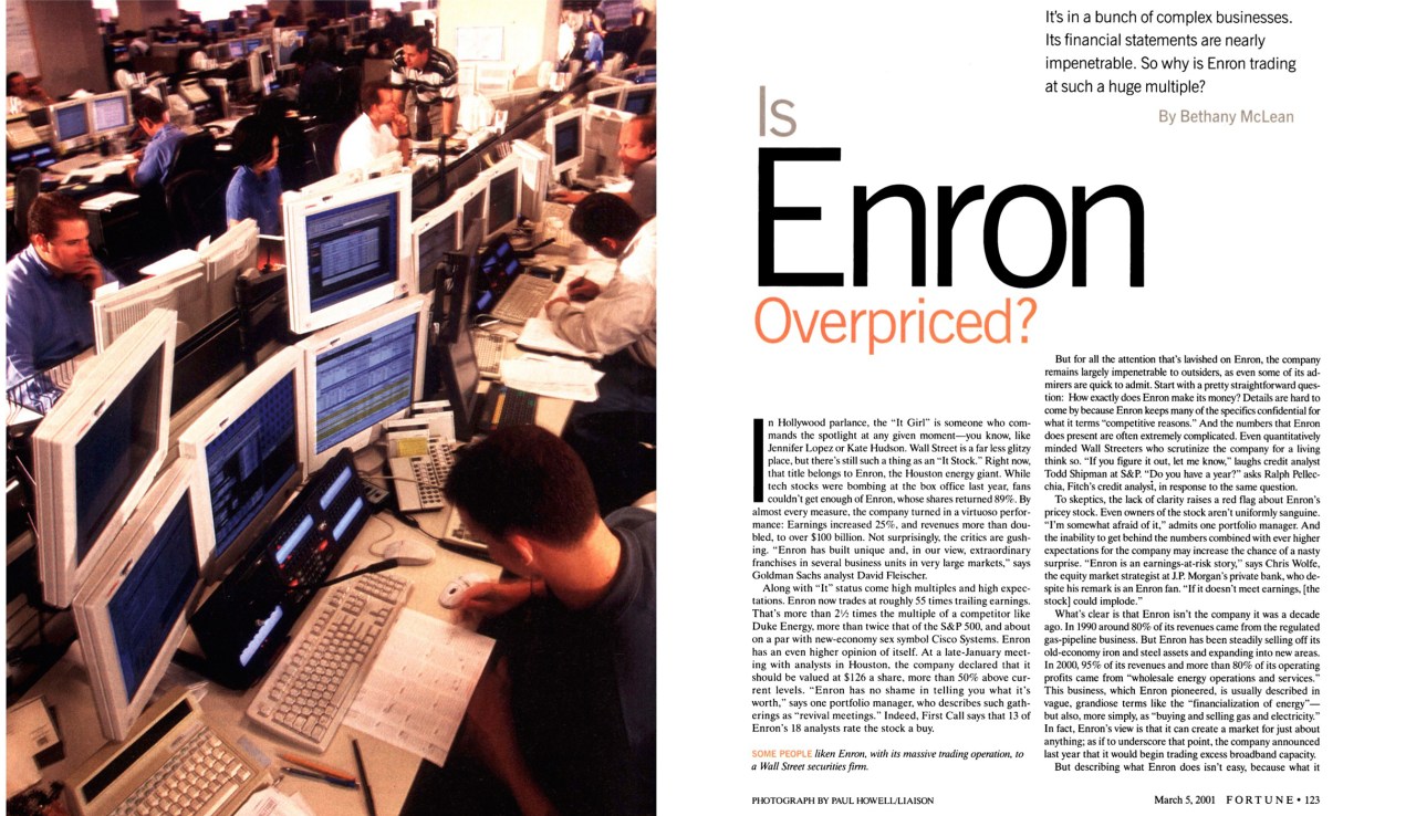 Is Enron Overpriced? (Fortune, 2001) | Fortune