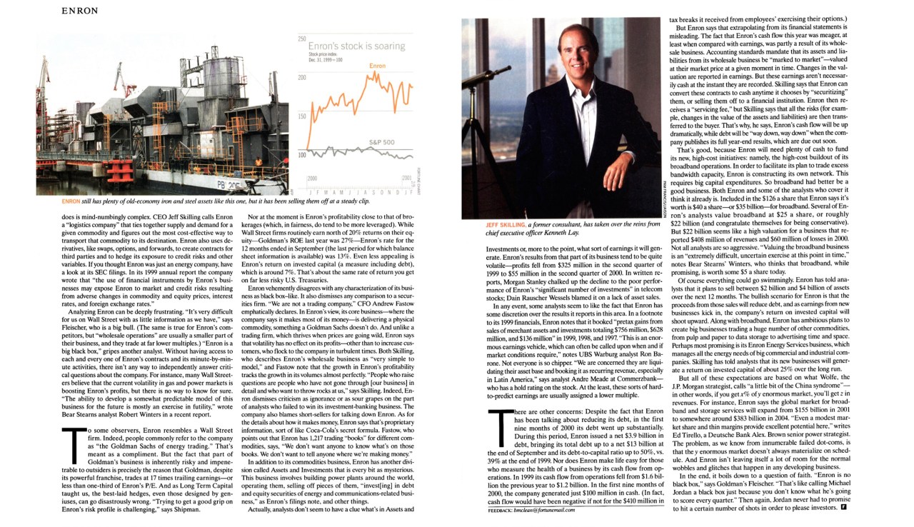 Is Enron Overpriced? (Fortune, 2001) | Fortune