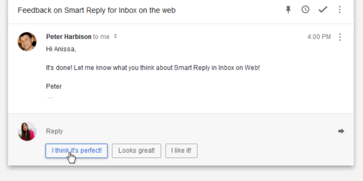 Gmail's Smart Reply Takes the Emailing out of Emailing | Fortune