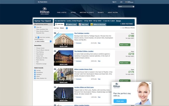 Hilton's Online Concierge Service Is Incorporating Chat Technology ...
