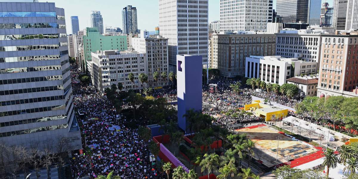 Women’s March Crowds Fill 6 Cities In These Aerial Photos | Fortune