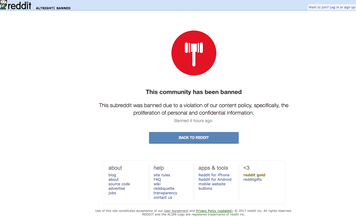 Reddit Shuts Down Alt-Right Channel For Inappropriate Posts | Fortune