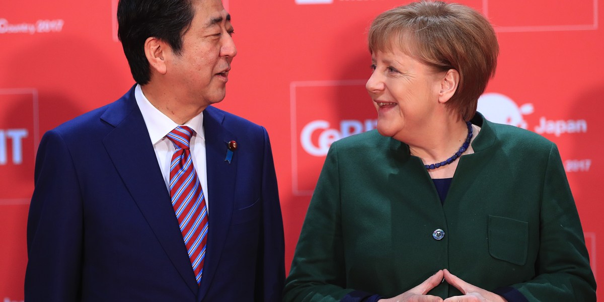 Germany's Merkel, Japan's Abe Call For a Trade Deal | Fortune