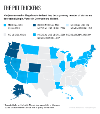 How Legalized Marijuana Is Sweeping the U.S.—in One Map | Fortune