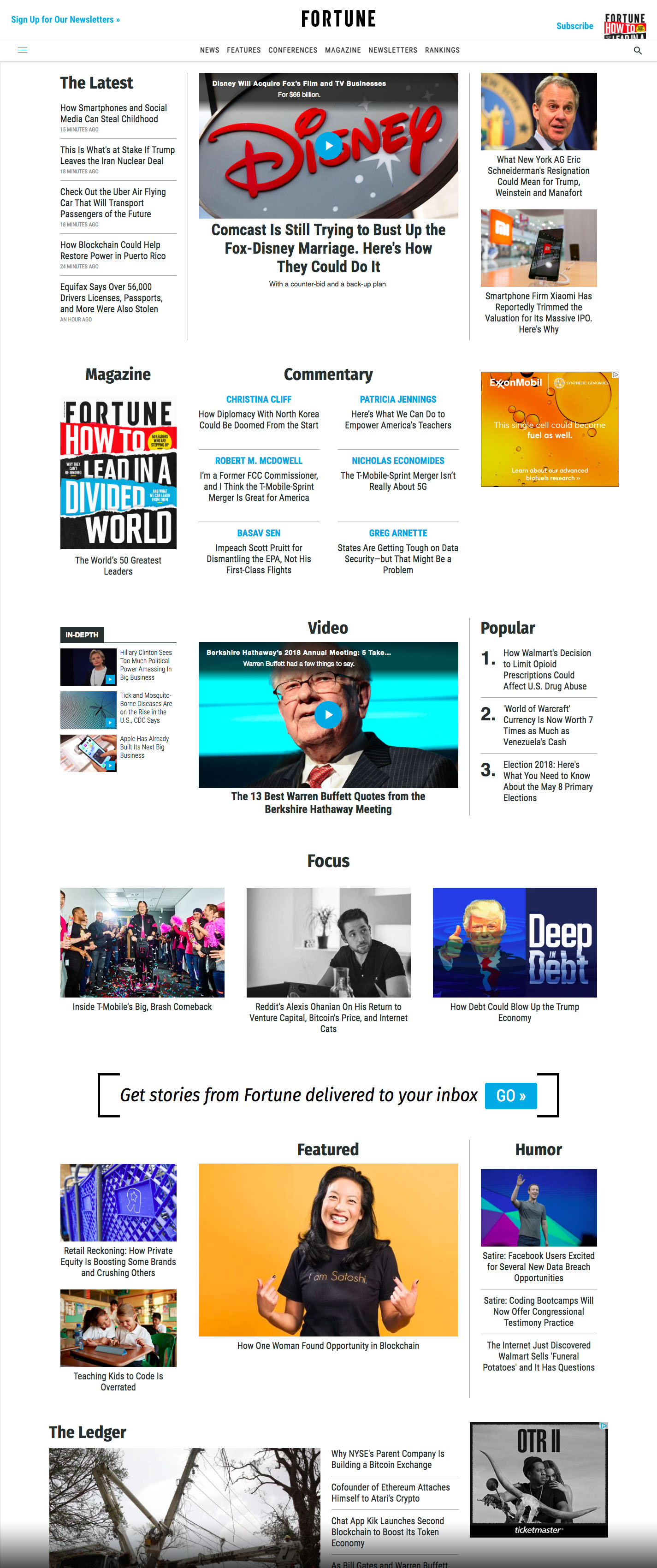 Fortune.com Has a New Homepage Design for 2018 | Fortune