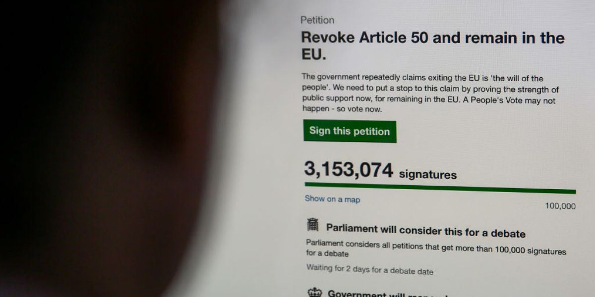 U.K. Government Rejects Anti-Brexit Petition Signed by 5.8 Million ...