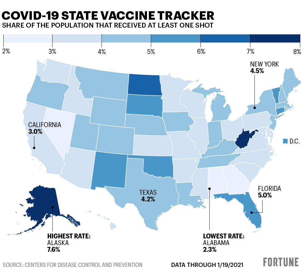 COVID vaccine update on distribution by state: Map of coronavirus ...