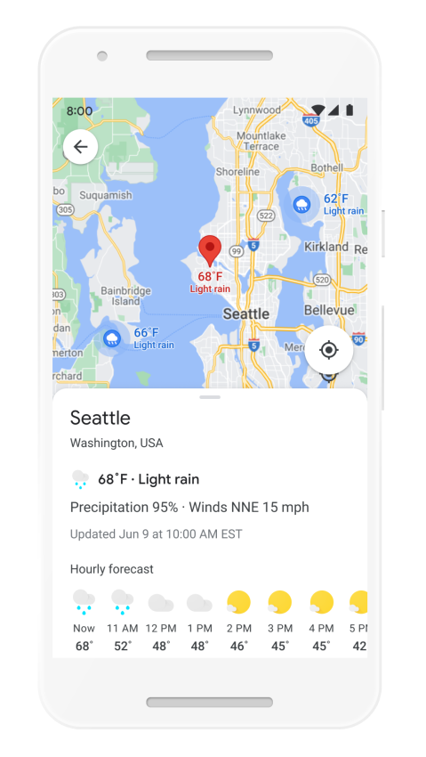 Google Maps to provide more weather information | Fortune