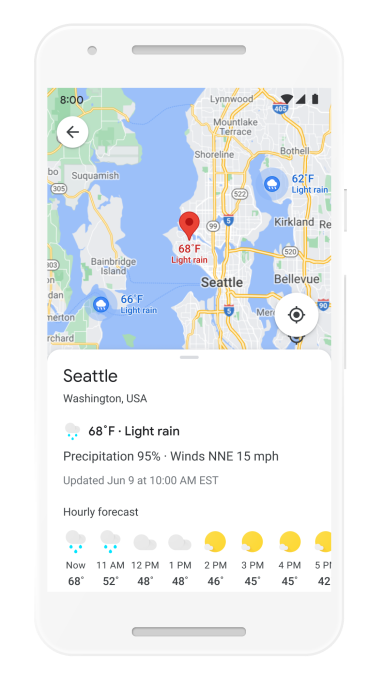 Google Maps to provide more weather information | Fortune