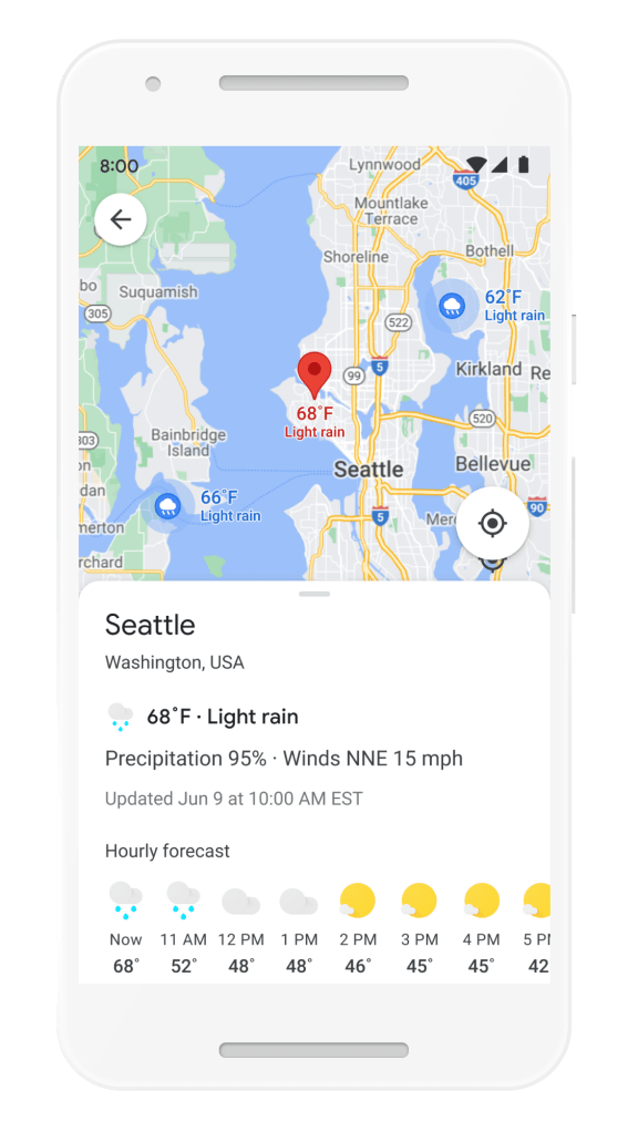 Google Maps to provide more weather information | Fortune