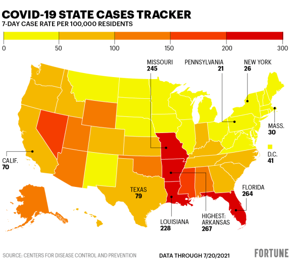 The COVID-19 Delta variant is now dominant in the U.S. See the states ...