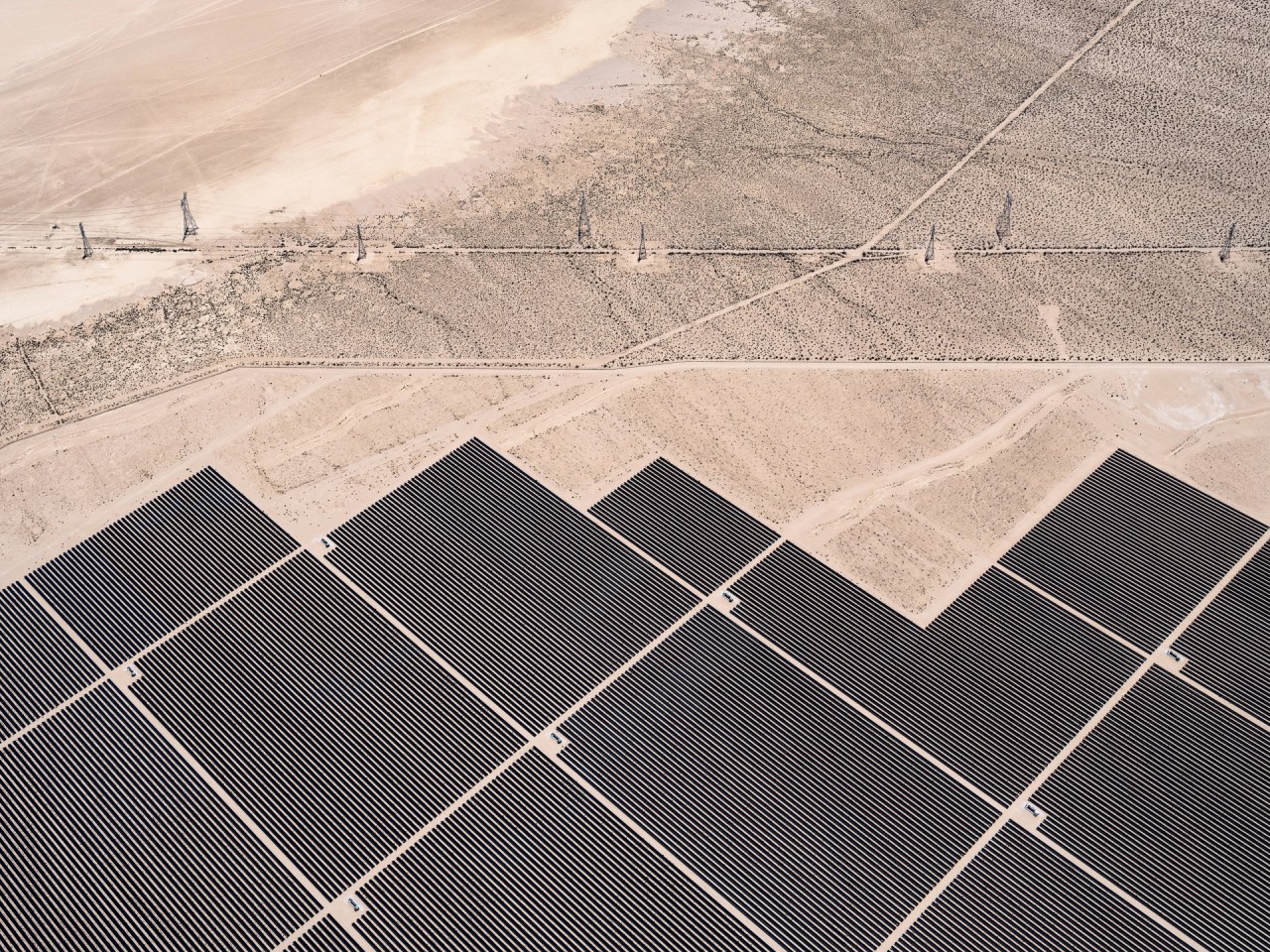 Stunning aerial photographs show the impressive solar infrastructures ...