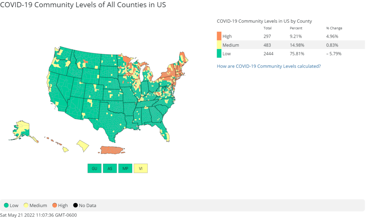 New CDC COVID map belies the fact that the U.S. is in a sixth wave ...