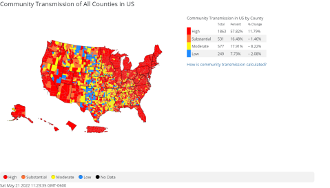 New CDC COVID map belies the fact that the U.S. is in a sixth wave ...