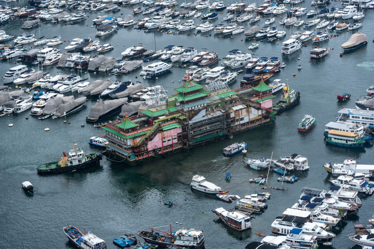 Hong Kong's iconic floating restaurant sinks in South China Sea after ...