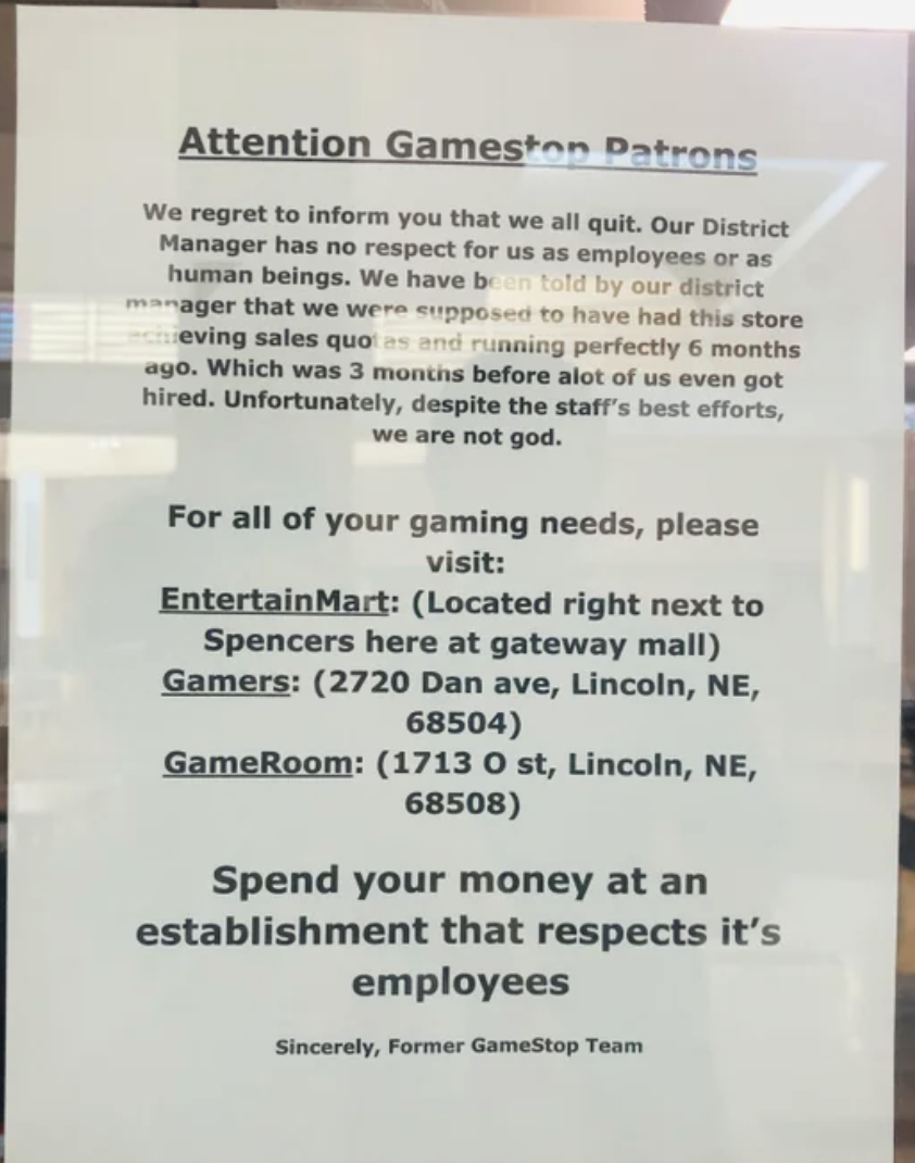 Two GameStop stores have had four mass resignations in the past year ...