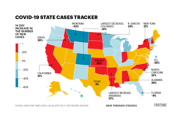 These are the states where COVID is most contagious right now | Fortune