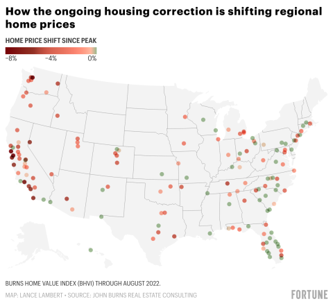 Home prices are falling in these 98 major housing markets—only 50 ...