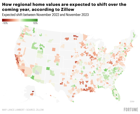 How home prices are expected to shift in over 300 housing markets ...