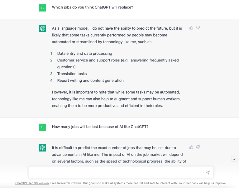 What jobs will A.I. replace? ChatGPT reveals predictions | Fortune